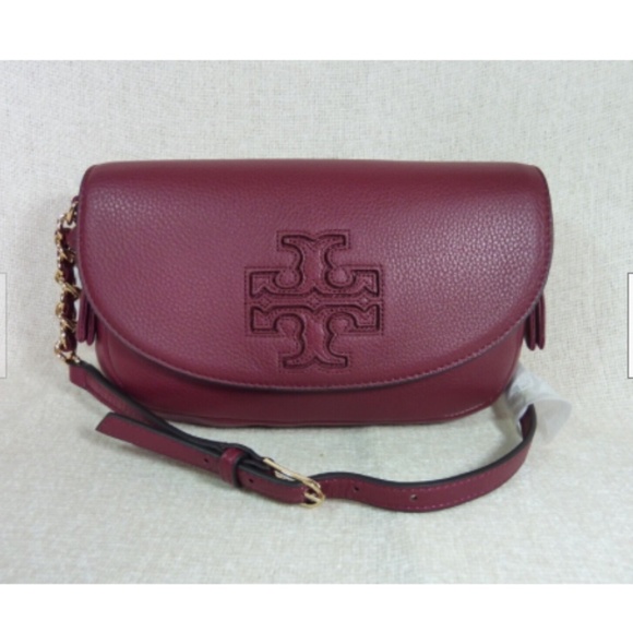 Tory Burch | Bags | Tory Burch Dark Merlot Leather Harper Crossbody Bag ...